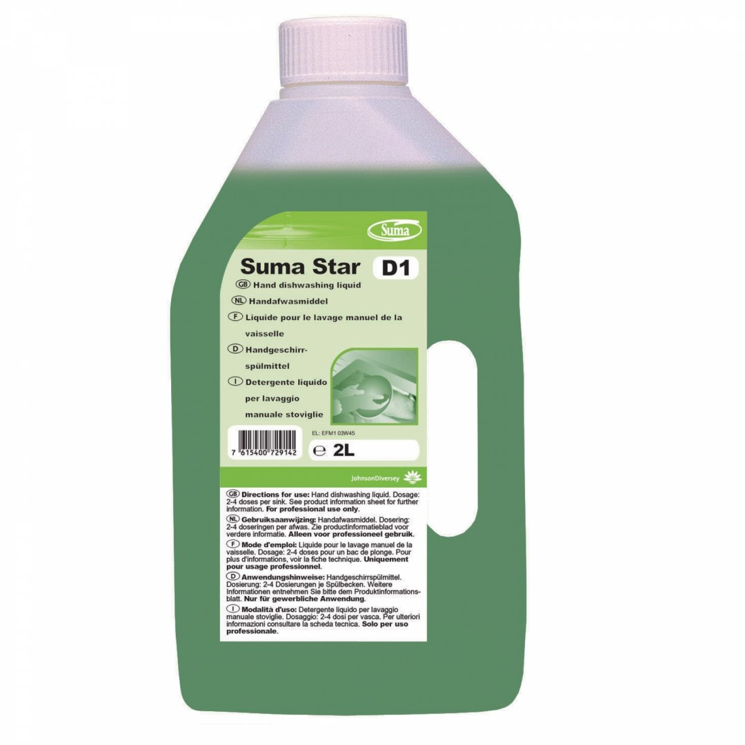 SUMA STAR D1 2L preparat do ręcznego mycia naczyń | Diversey Polska Sp ...